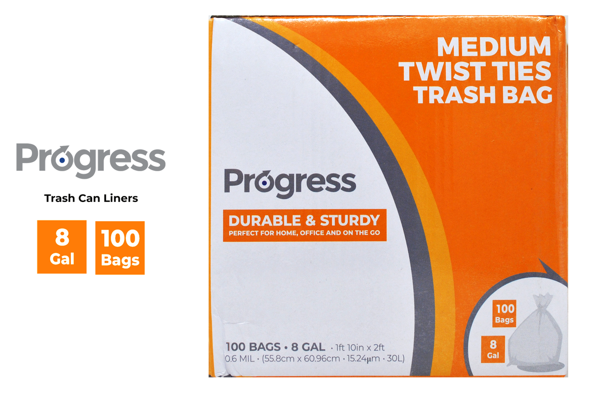 Progress Trash Bags – 8 Gallon – Progress Essentials